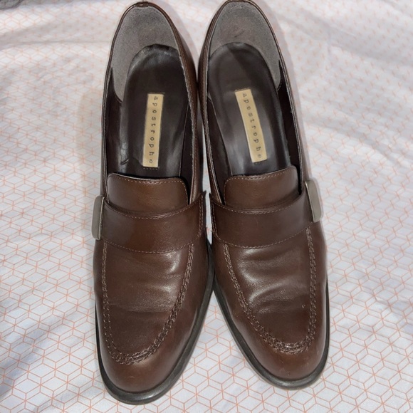 Apostrophe | Shoes | Apostrophe Vintage 9s Leather Loafer Brown Womens ...